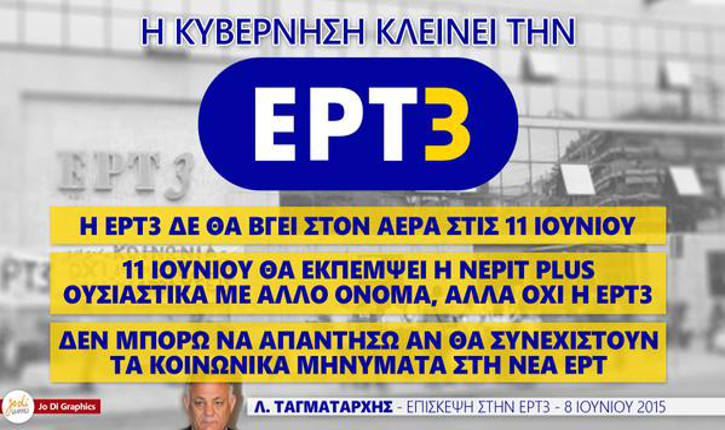 Jo Di: Η Κυβέρνηση κλείνει την ΕΡΤ3 κ.ά. Παντιέρα αντικαπιταλιστική ...